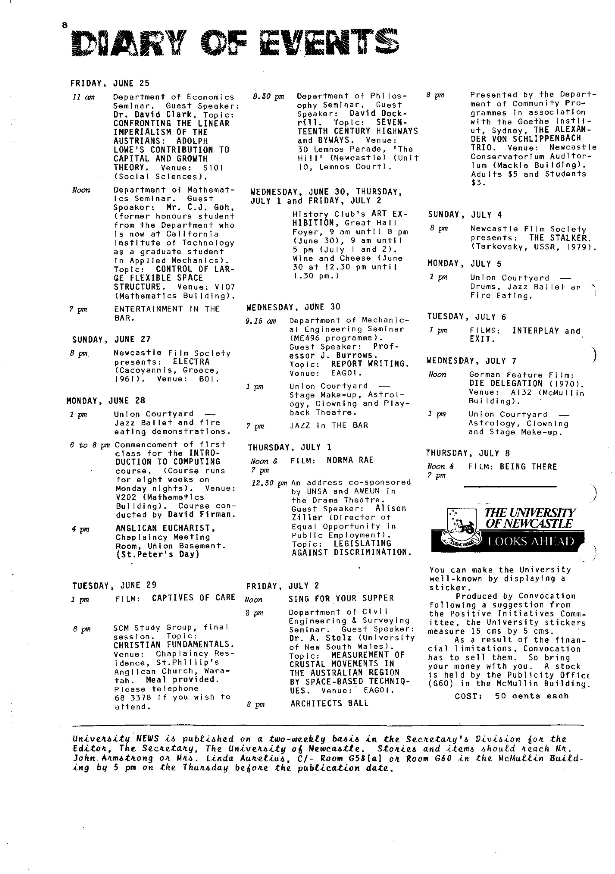 The University News, Vol. 8, No. 10, June 24 - July 8, 1982 | Living ...