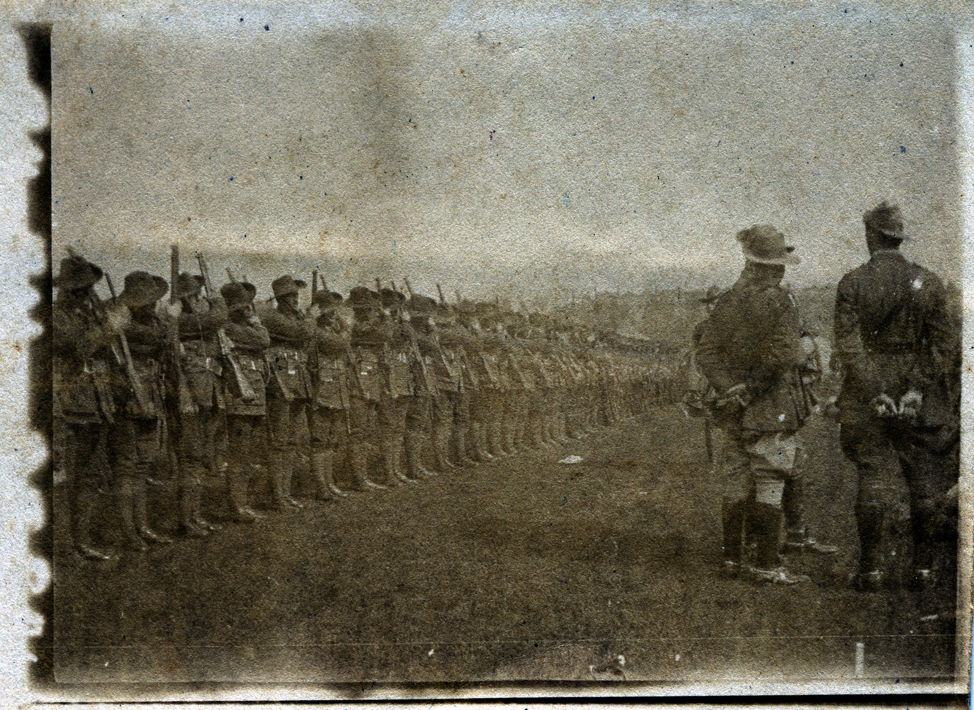 Soldiers lined up for inspection [34th Battalion, France] | Living ...