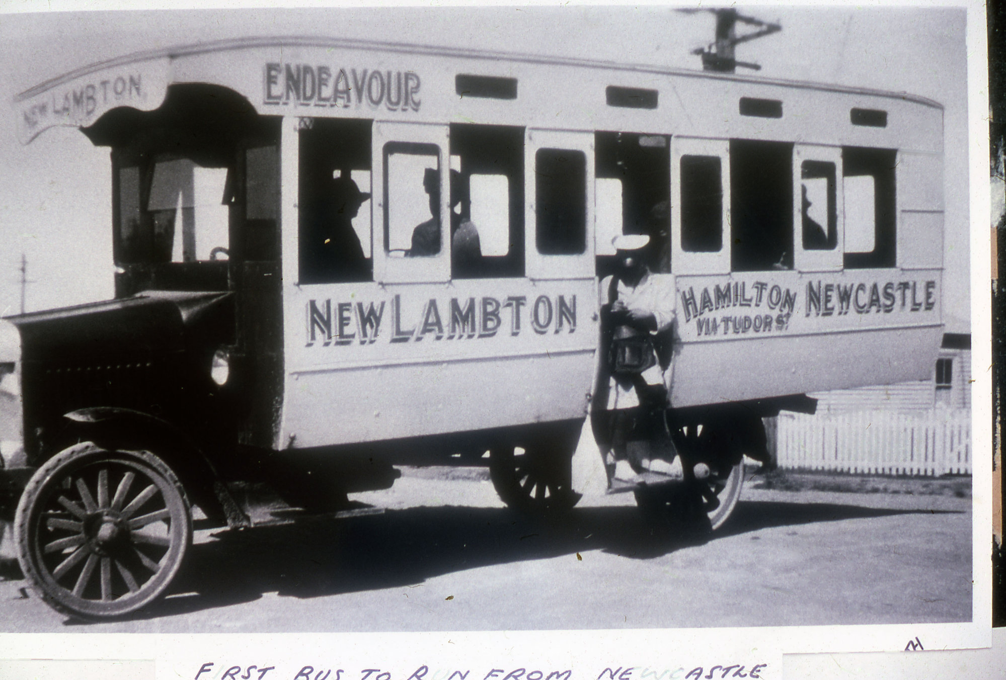 "Endeavour", the first bus to run from Newcastle, New Lambton to ...