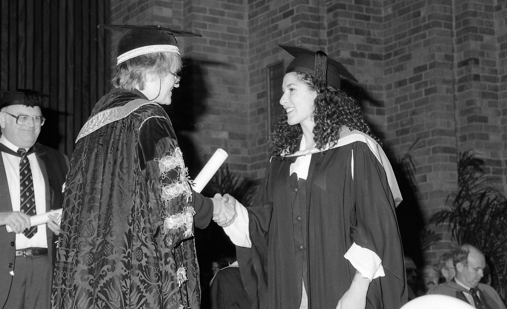 Graduation Ceremony - Chancellor Elizabeth Evatt presents a graduate ...