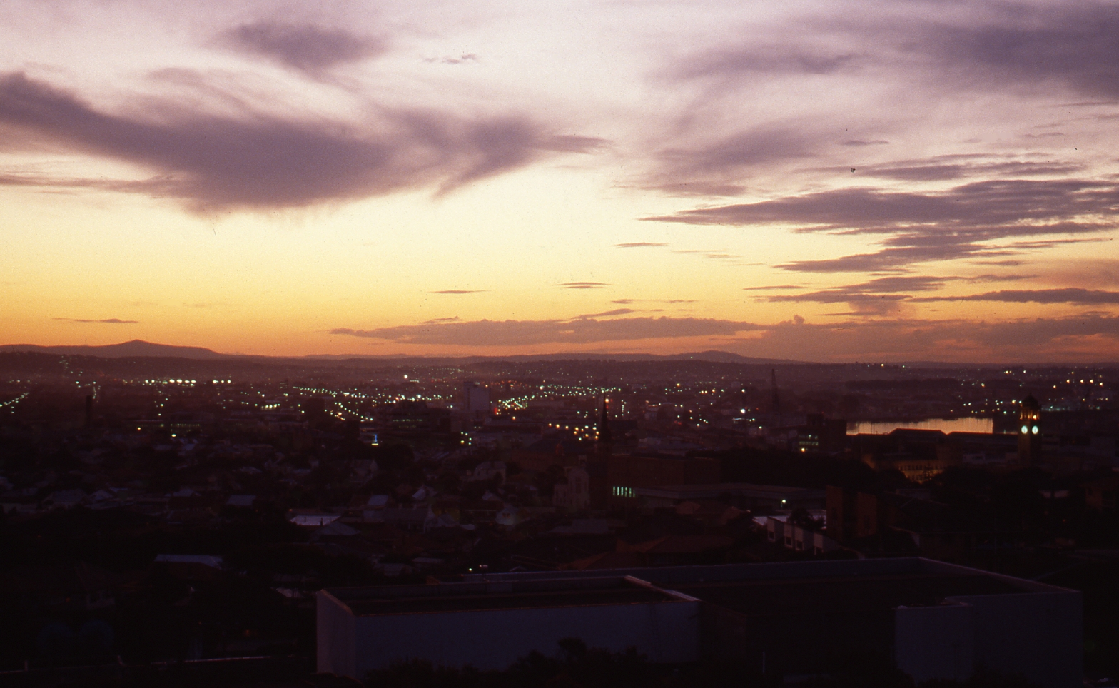 Sunset view from the Obelisk, looking towards Mount Sugarloaf ...