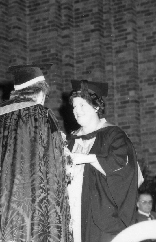 Chancellor Justice Elizabeth Evatt presents Jill Norburn with her ...