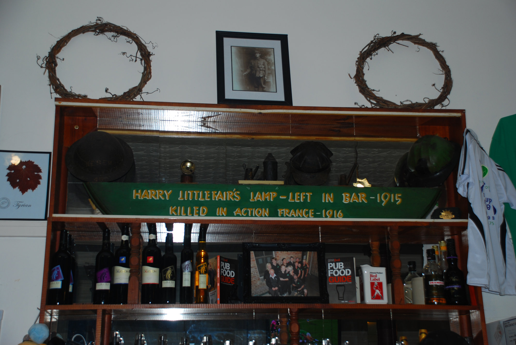 Harry Littlefair's lamp - left in bar - 1915. Killed in action, France ...