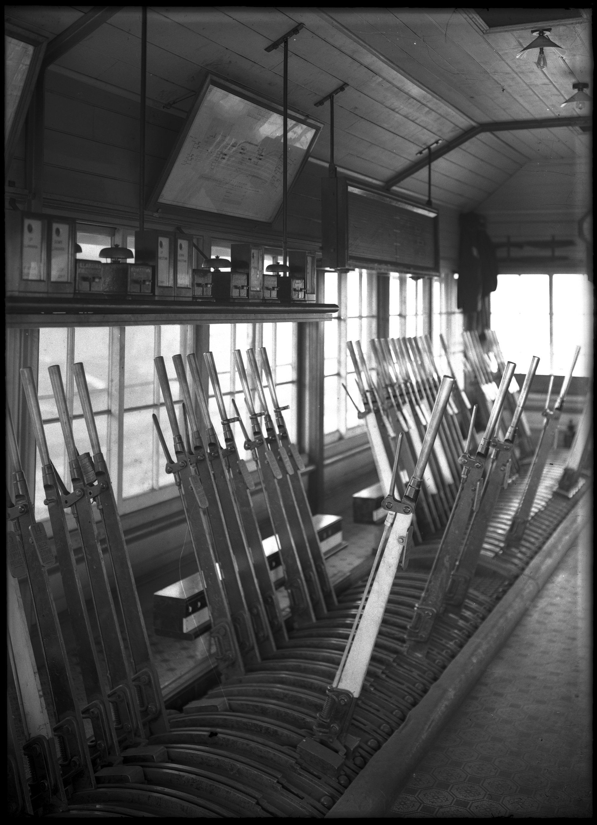 NSWGR, interior of Wells Street Signal Box, Sydney, NSW, [1925 ...