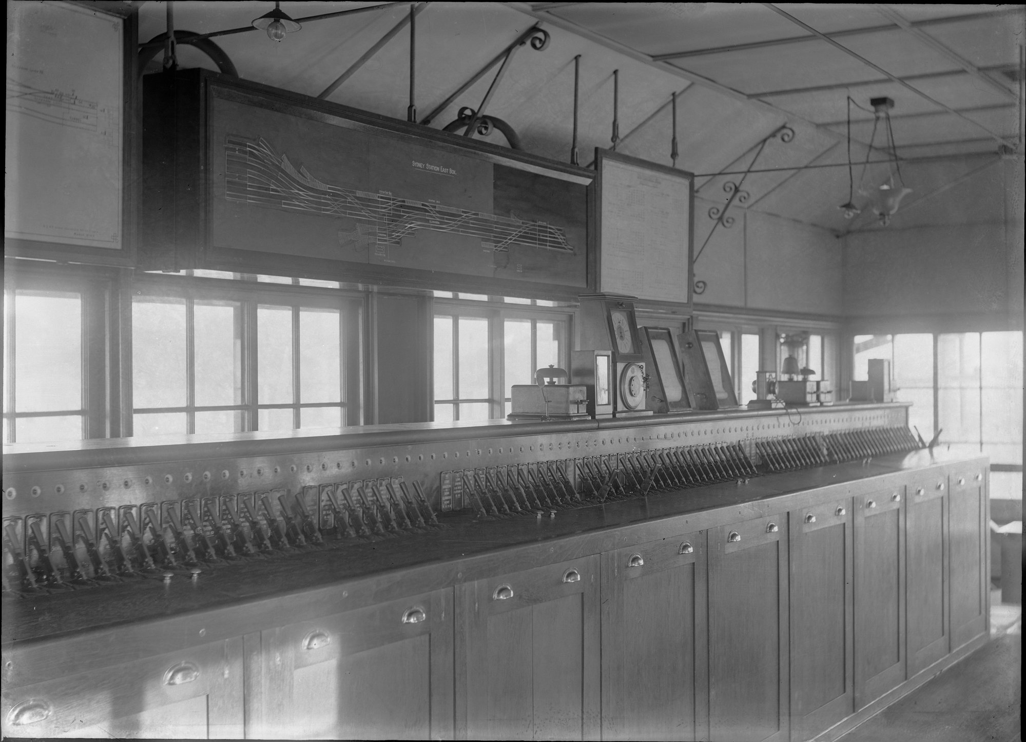 NSWGR, interior of Sydney Station East Signal Box, [1920s] | Living ...