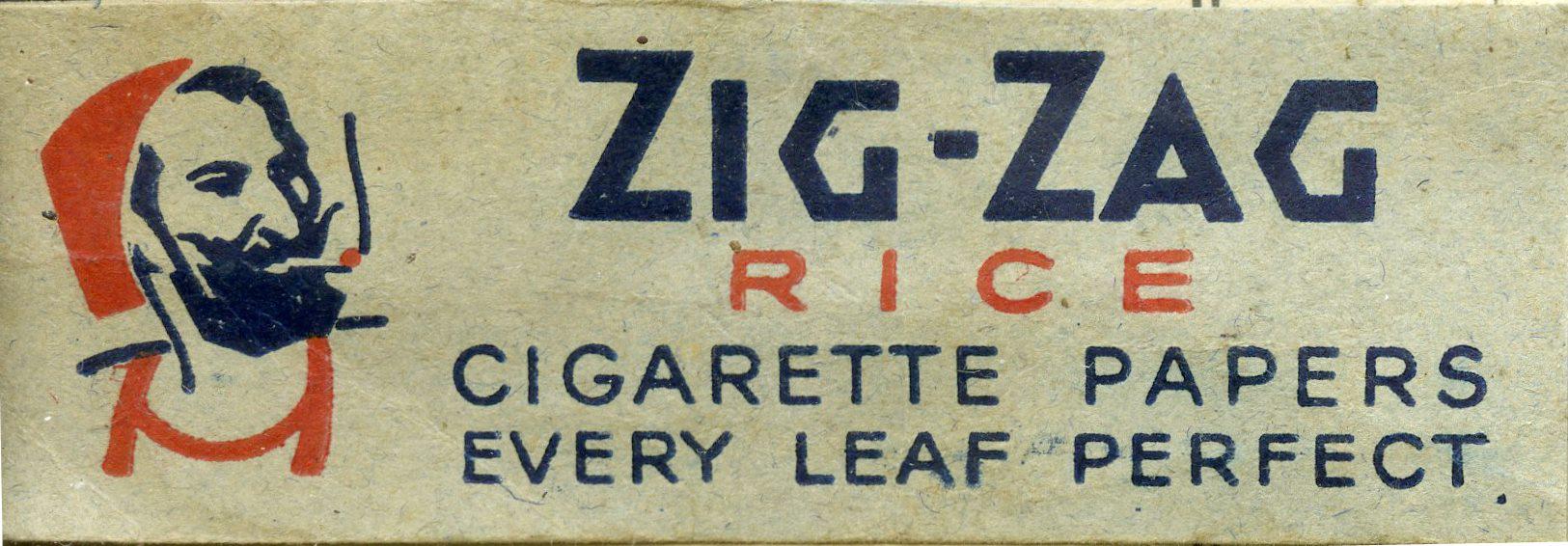 Zig-Zag rice cigarette papers, "Every leaf perfect". | Living Histories
