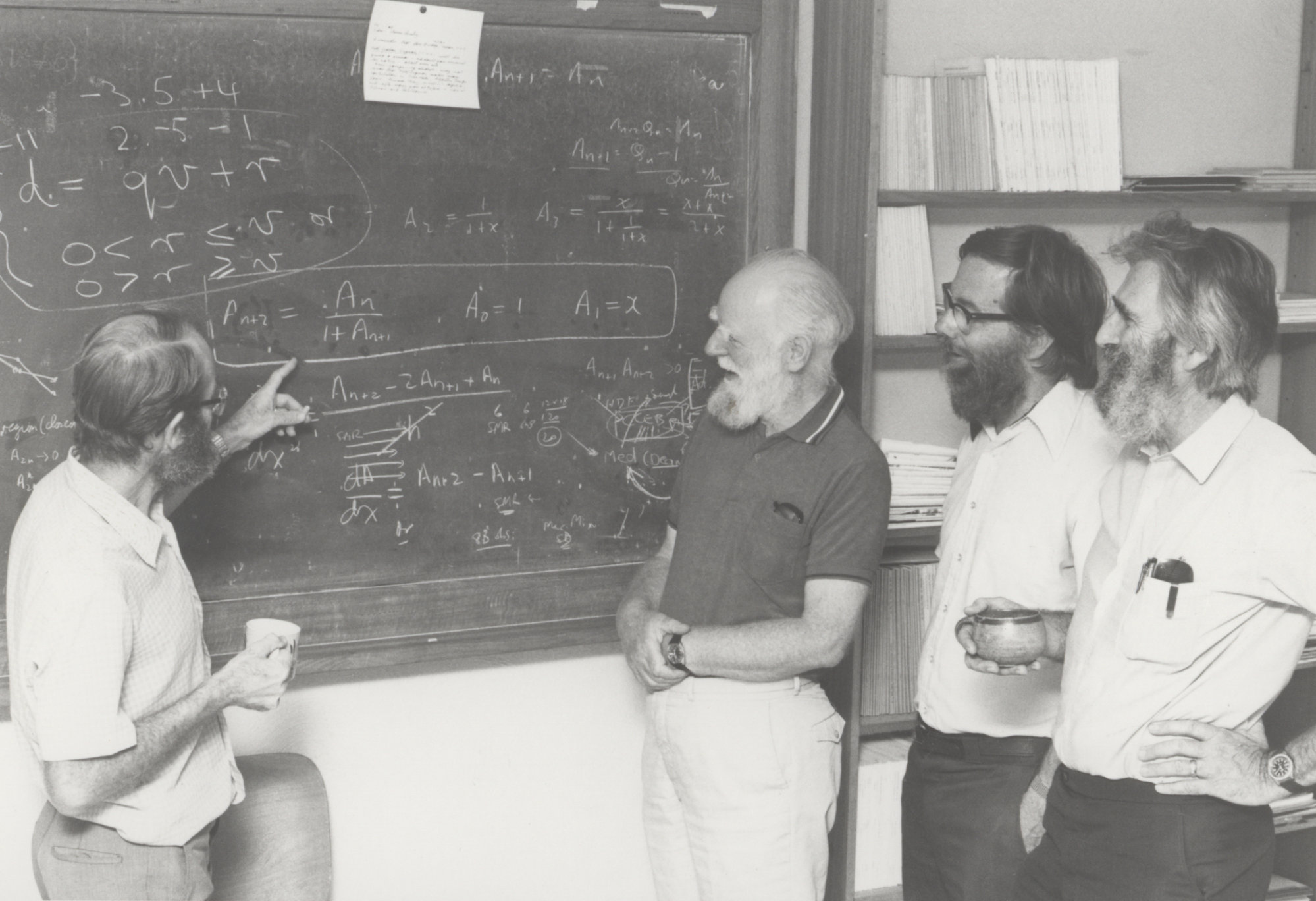 Mathematicians - [L-R]: Bob Berghout, Professor Graham Higman ...