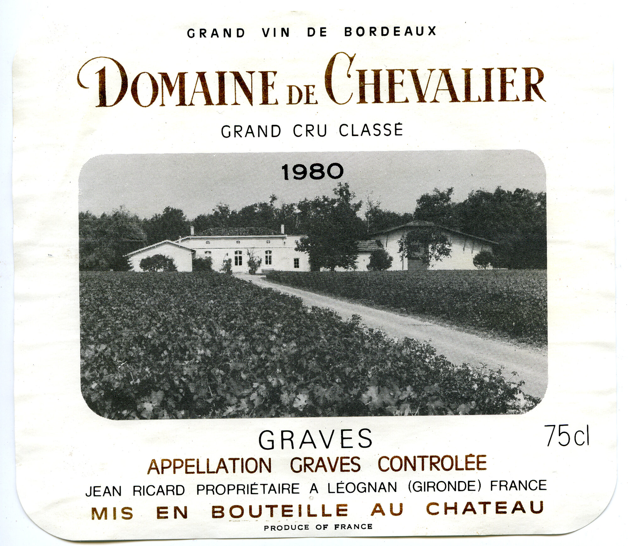 Domaine De Chevalier Grand Cru Classe Label (1980) | Living Histories