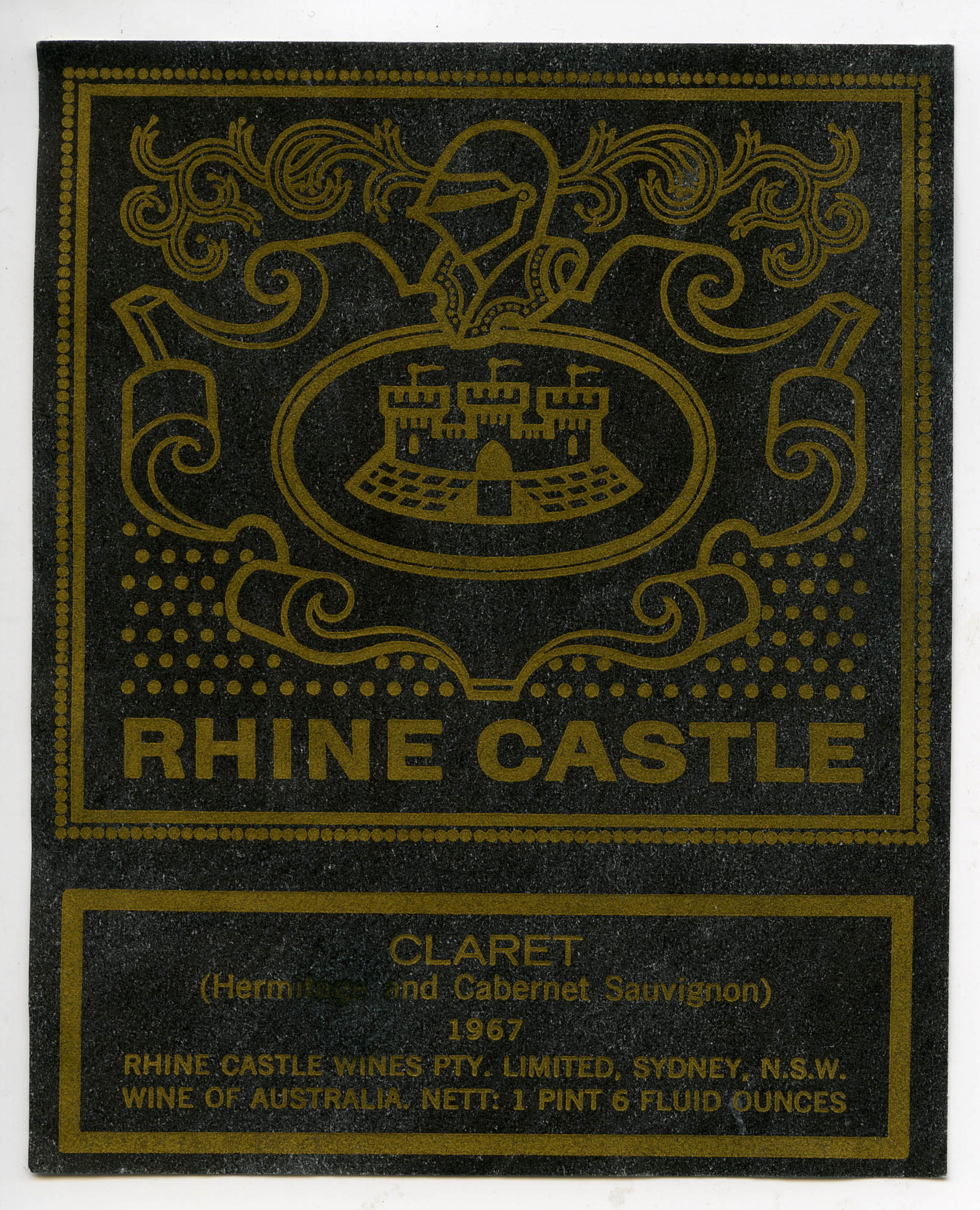 Rhine Castle Wines Label (1967) | Living Histories