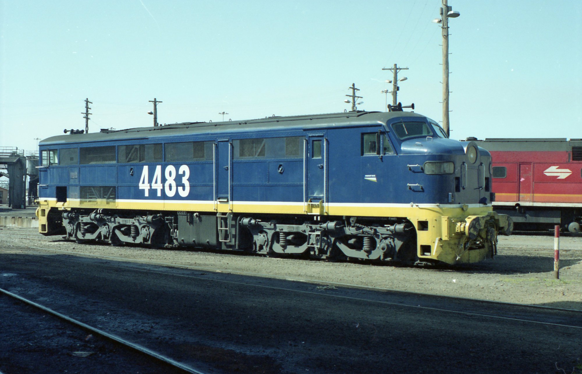 4483 in the paddock at Two Shed, Broadmeadow Loco. | Living Histories