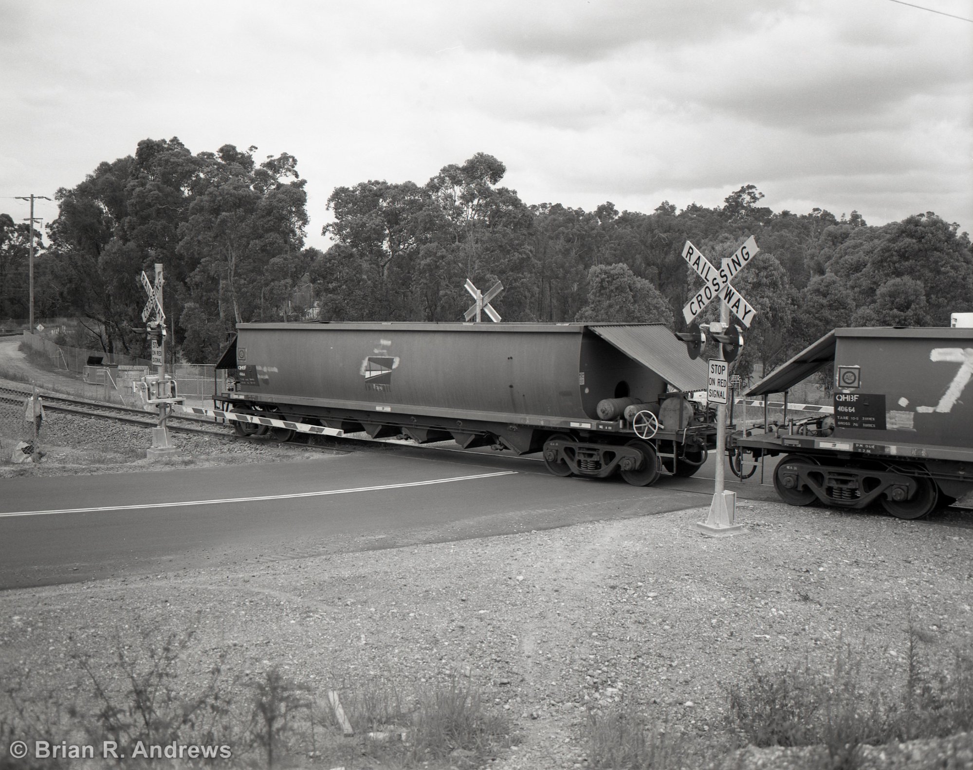 First loaded train to cross road at Fassifern from Newstan Colliery on ...