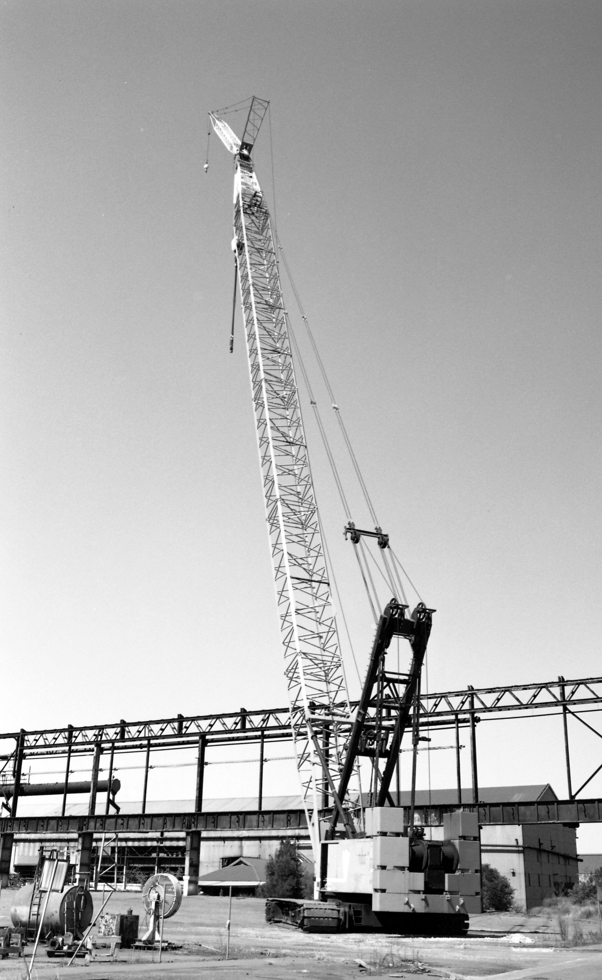 Demolition Crane near old Open Hearth area, NIHA Tour, BHP Newcastle ...