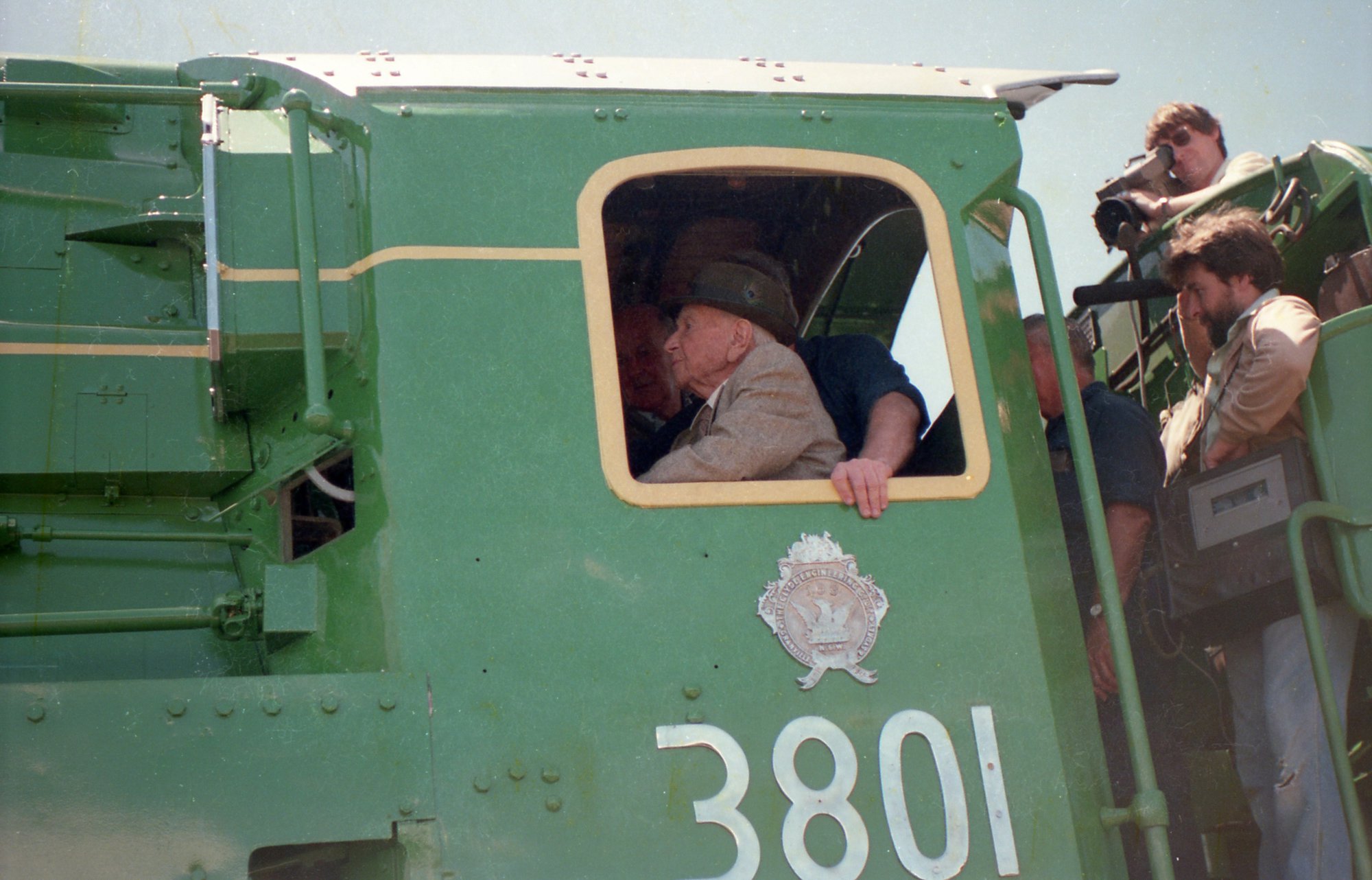 The oldest surviving driver at the throttle of 3801 the day it was ...