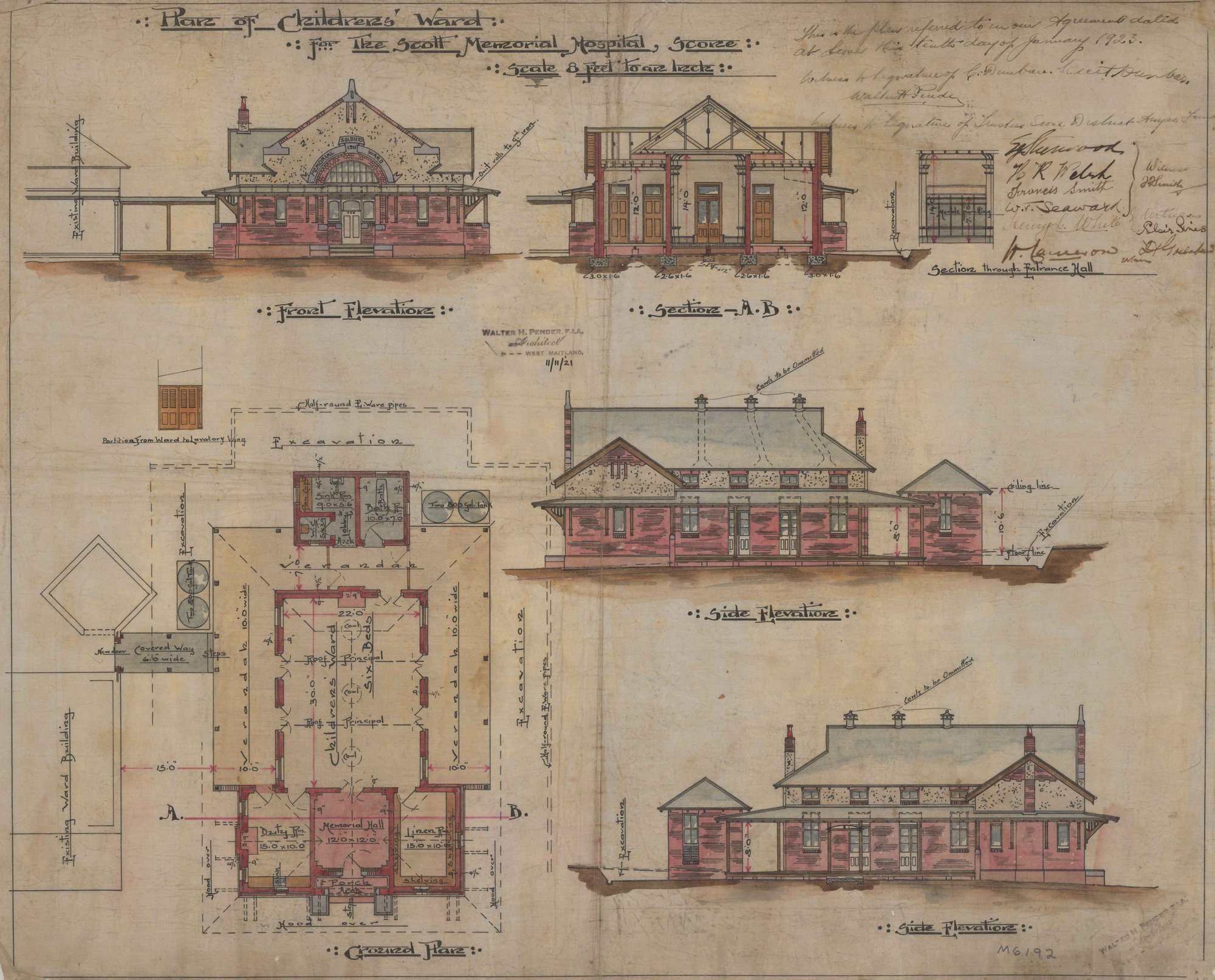 Plan of the Scott Memorial Hospital, Scone (5 December 1922) | Living ...