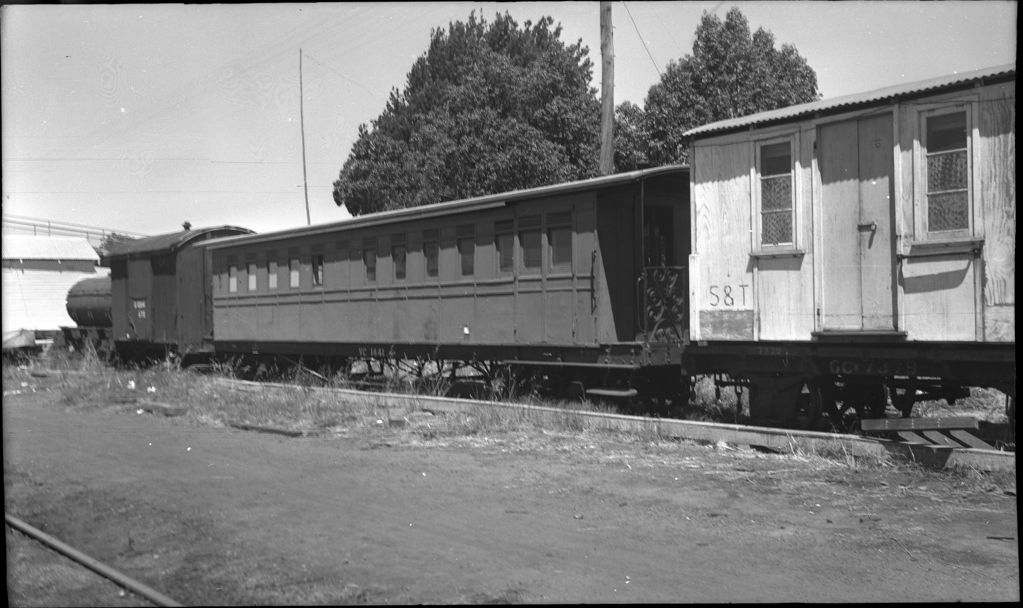 Passenger carriage, [WAGR or MRWA] 'VC 1441', and van 'GCx 7379 ...