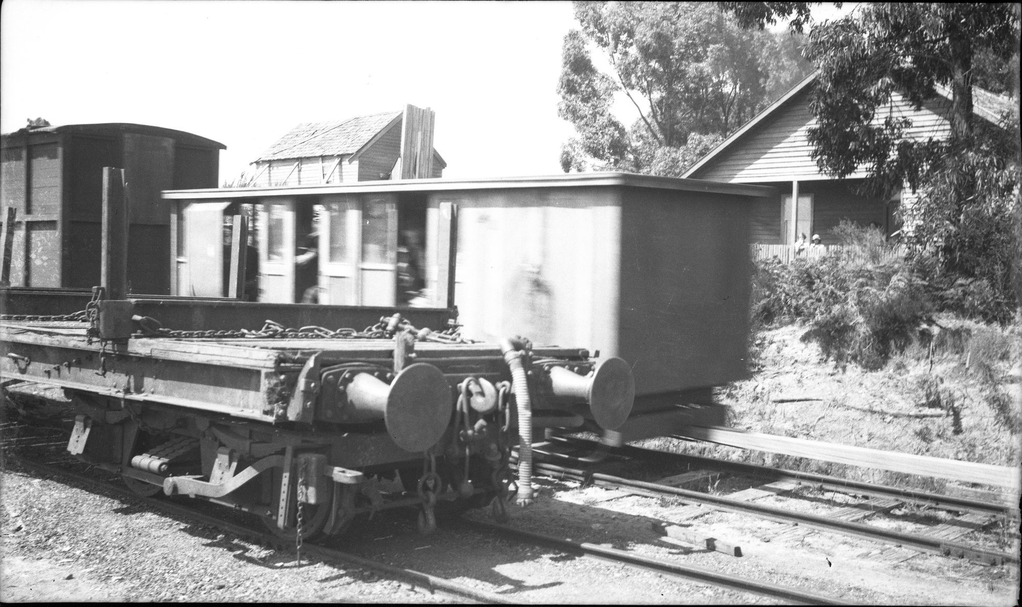 [The small carriage is the ex-EBR Argyll railmotor, Marrawah Tramway, n ...