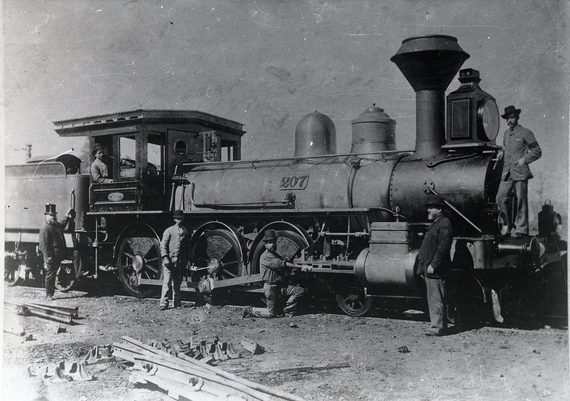 Victorian Railways 4-6-0 'Ten Wheeler' no 207, unidentified location ...
