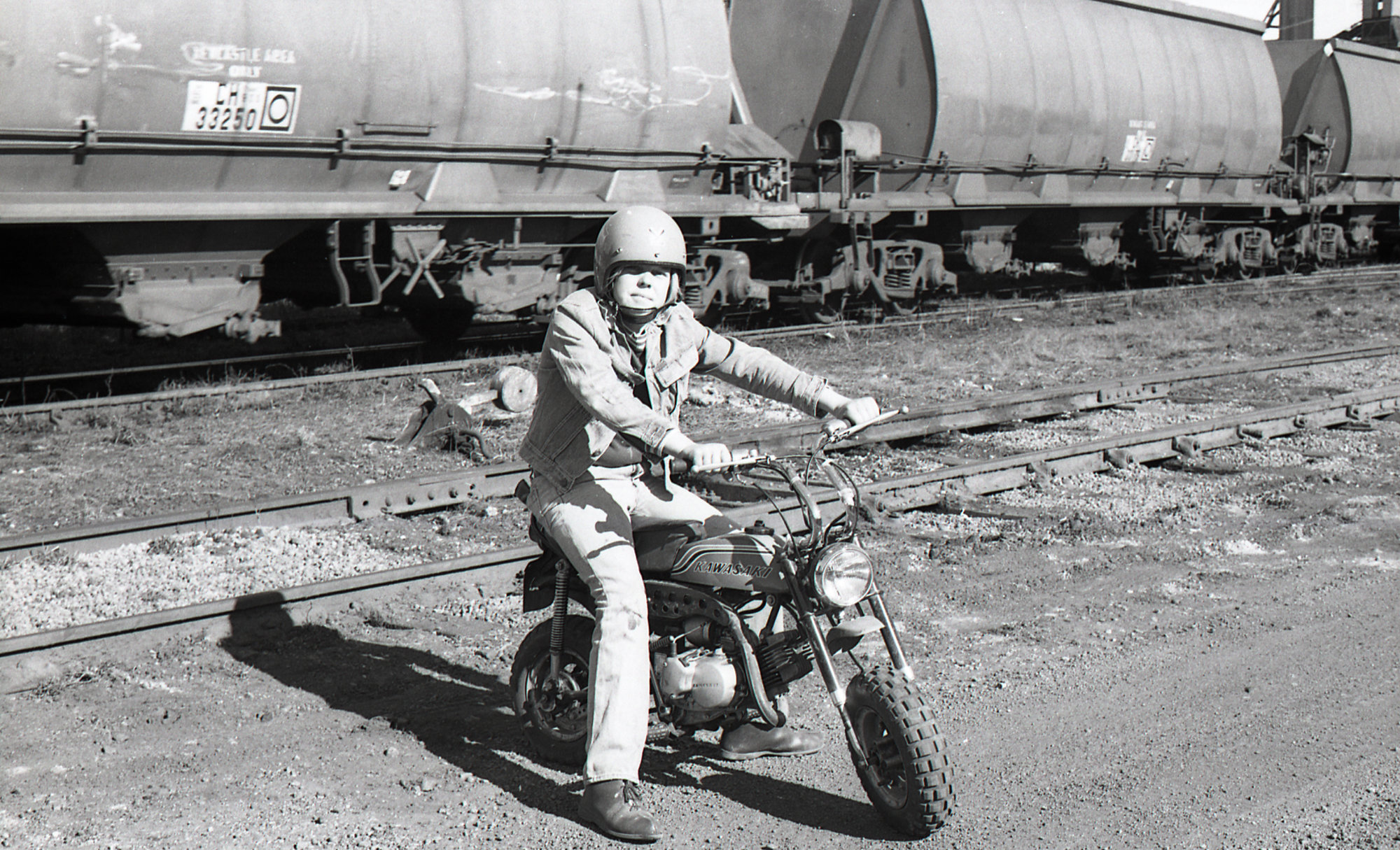 Young boy on motor bike at Newstan Colliery, 5 August 1972 | Living ...