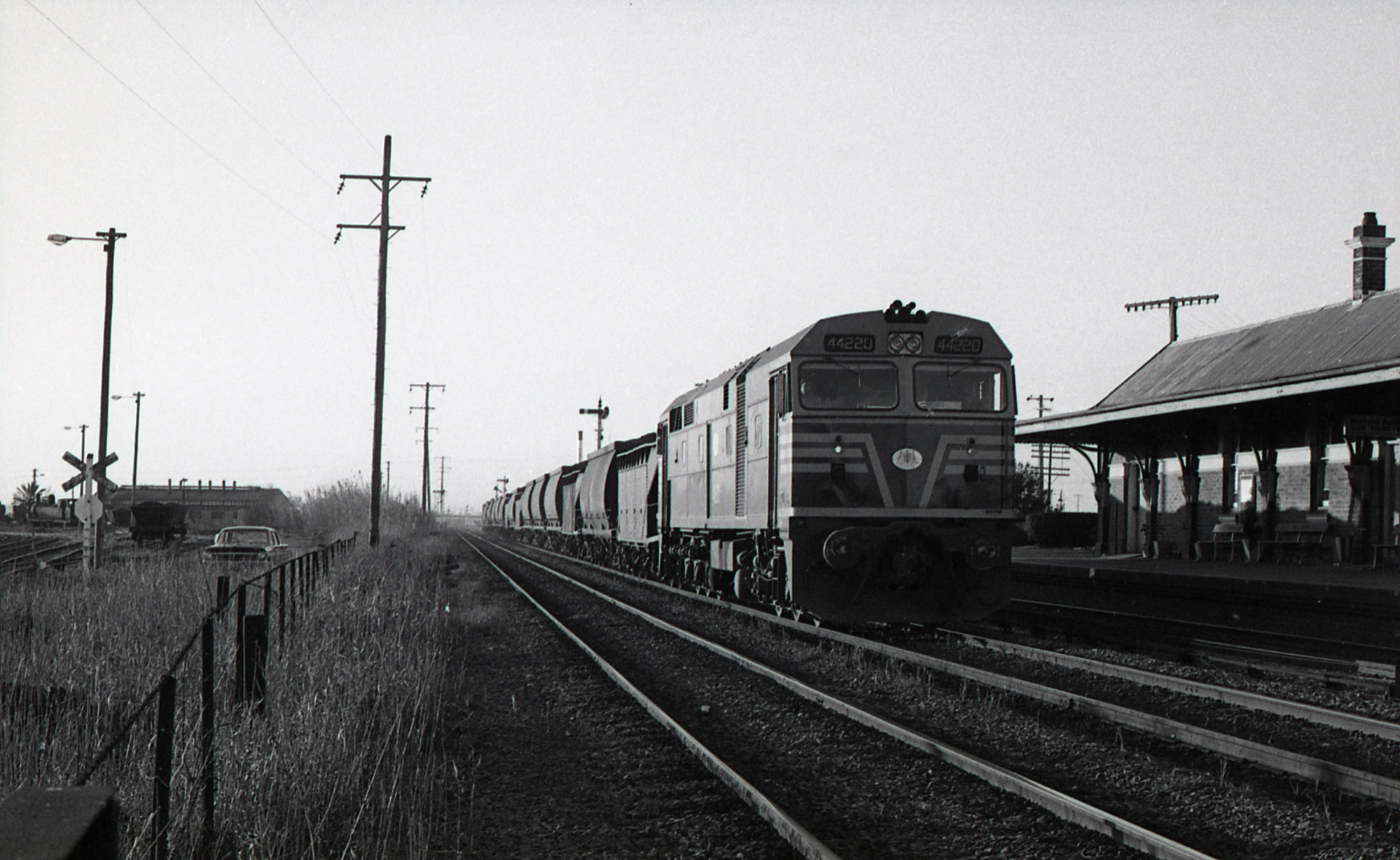 Double headed 44220 class on 'Up Newdell Coal train' passing Hexham ...
