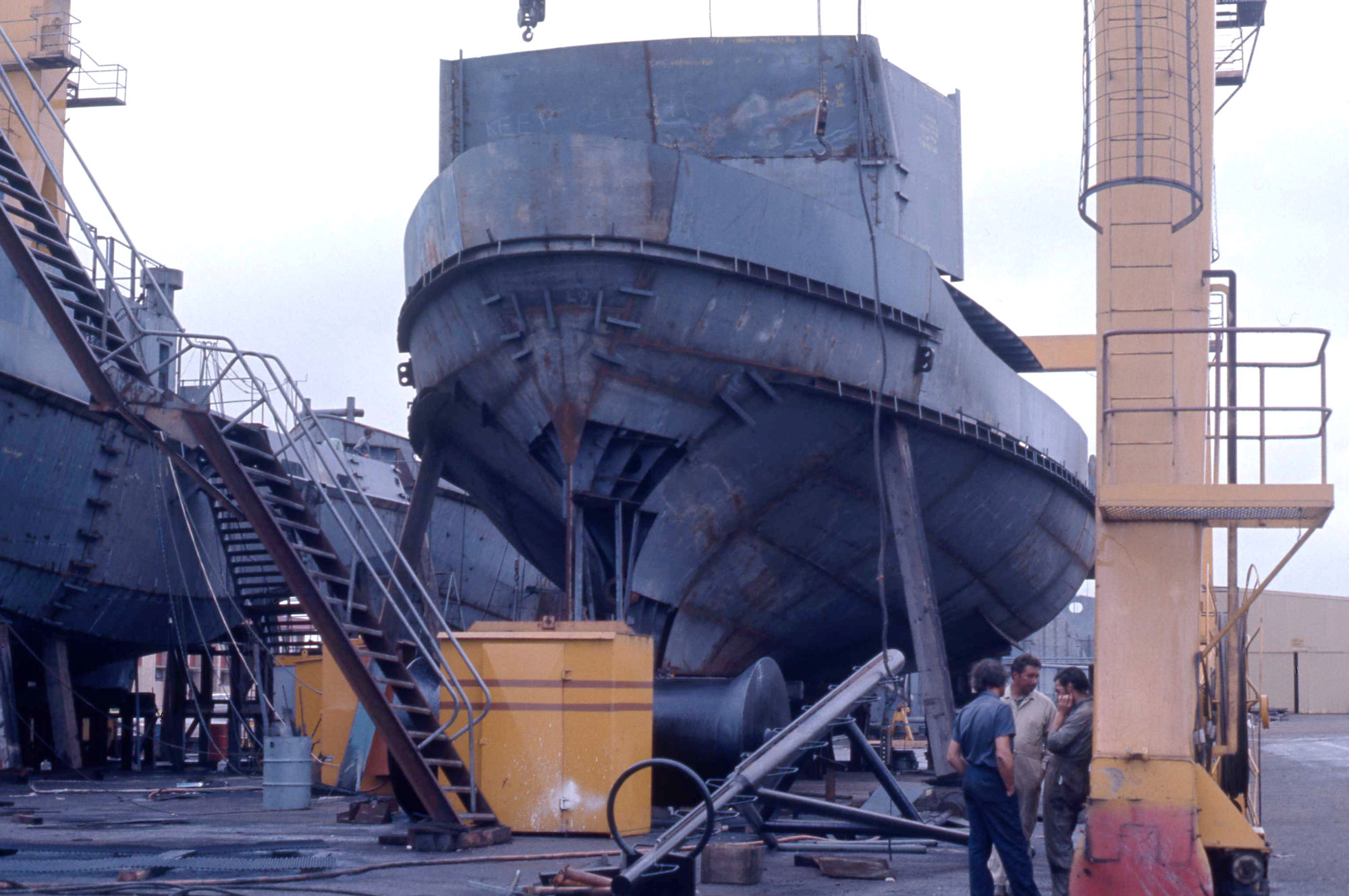 A half of the hull of Lady Wakehurst or Lady Northcott at Carrington ...