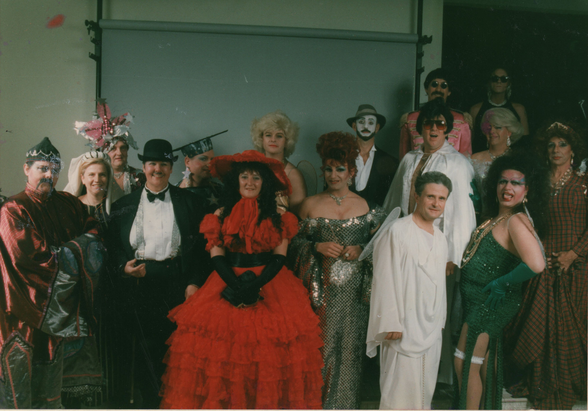 Sixteen Pollys members in costume. Queen's Birthday Ball, Blue ...
