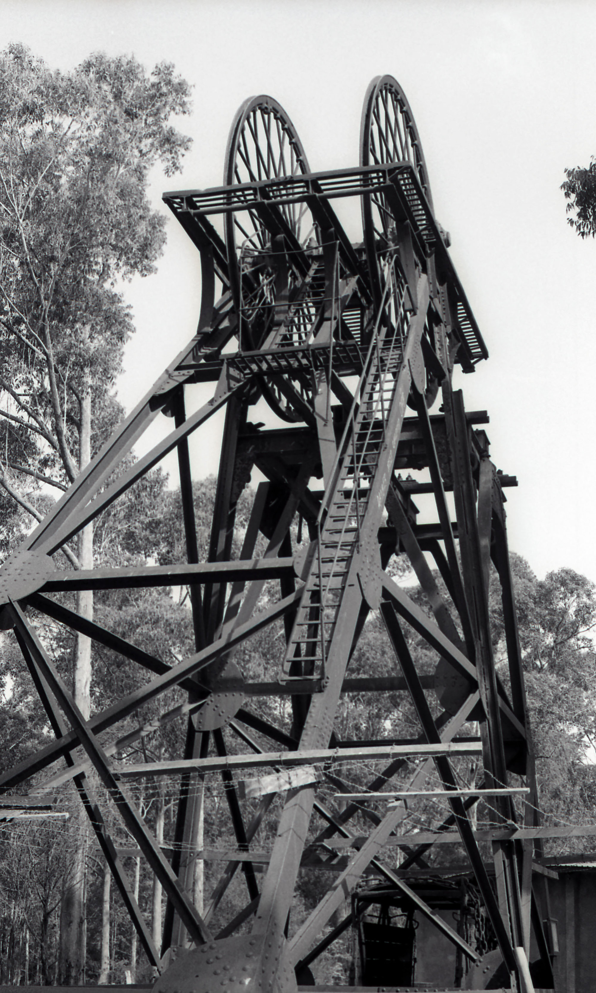 Poppet head from West Wallsend Colliery, Freeman's Waterholes Mining ...