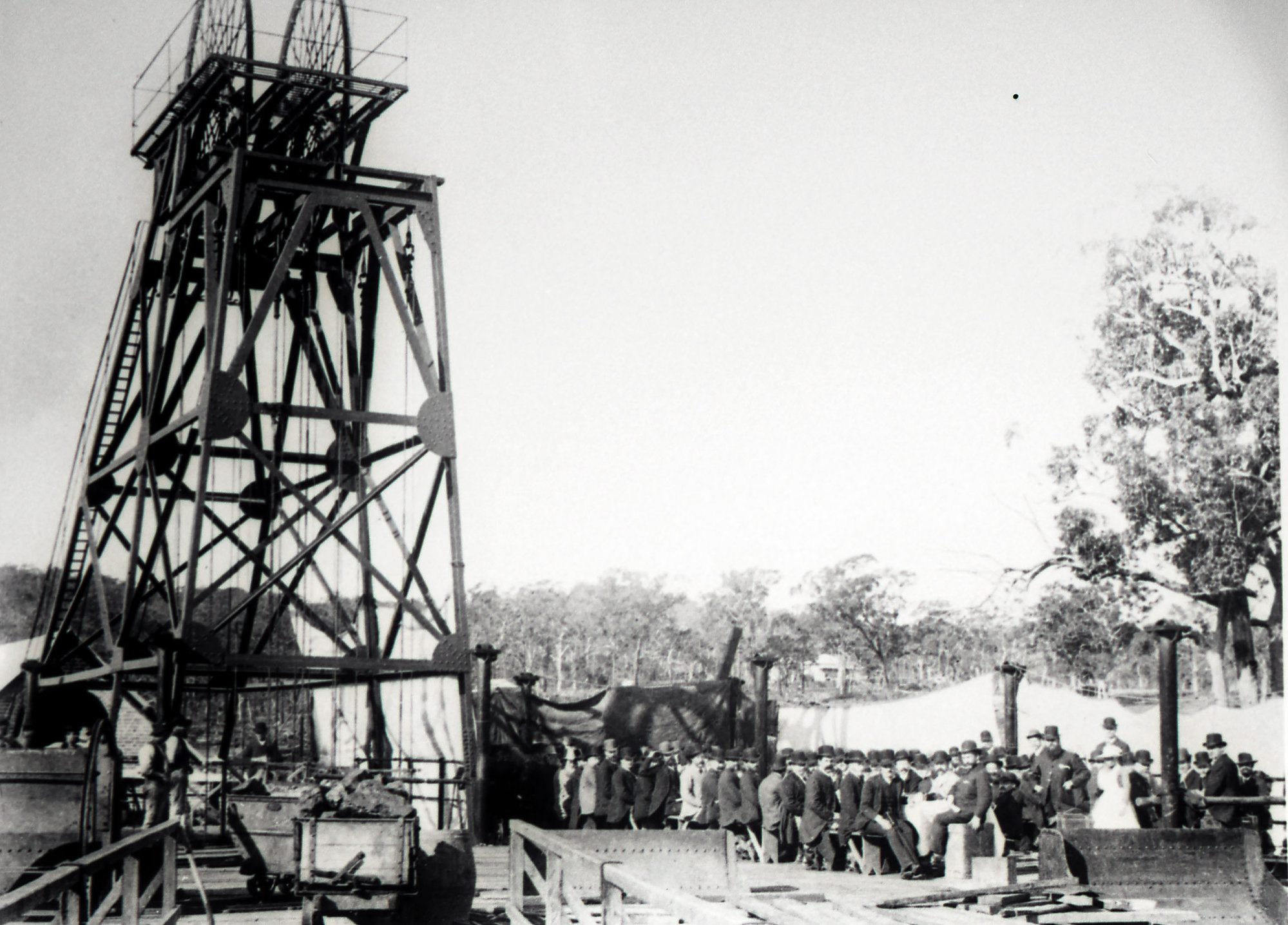 Opening of West Wallsend Colliery, Killingworth, NSW in 1888, NSW ...