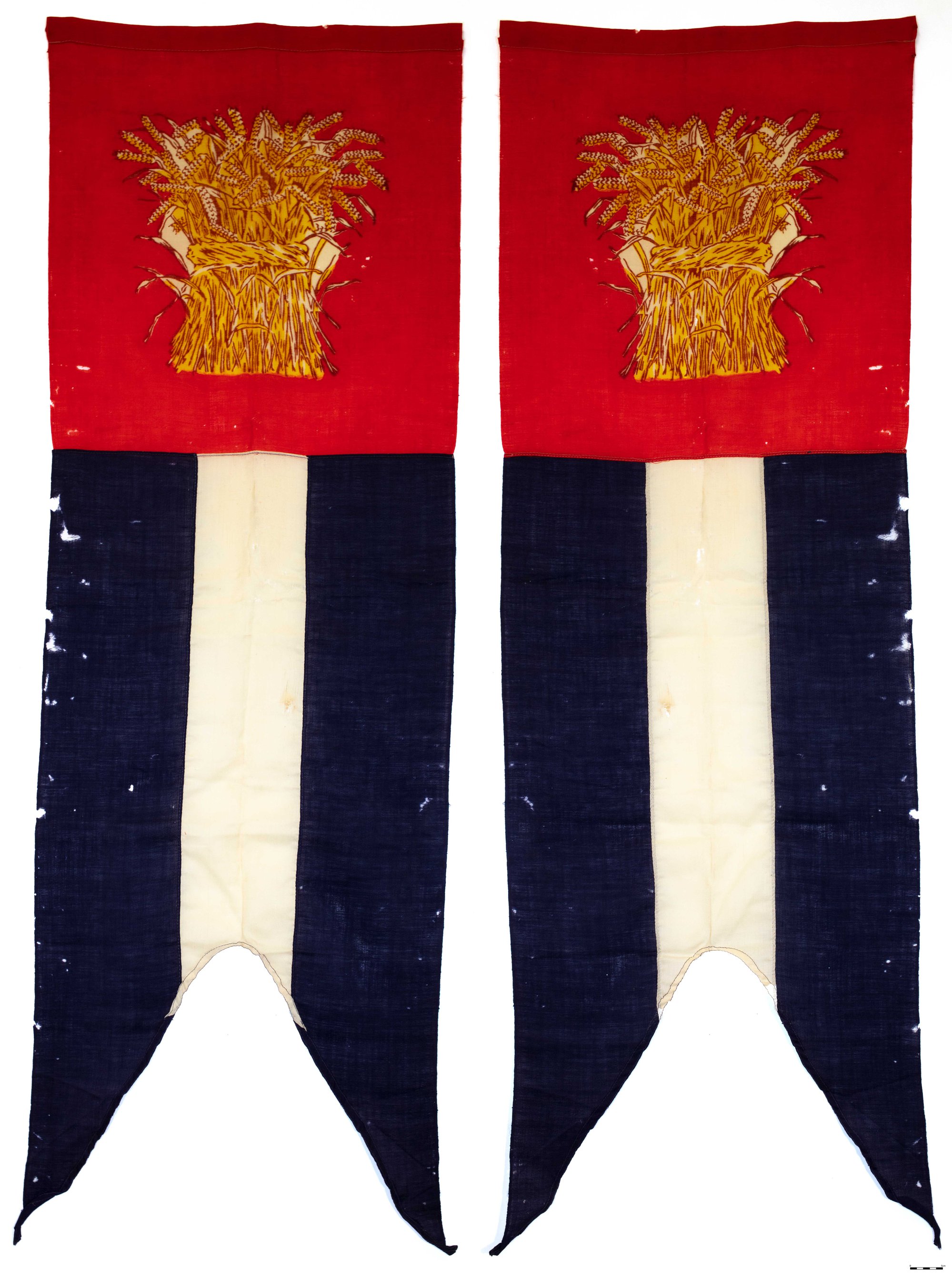 Large masonic lodge banner, imagery of sheaf of corn | Living Histories