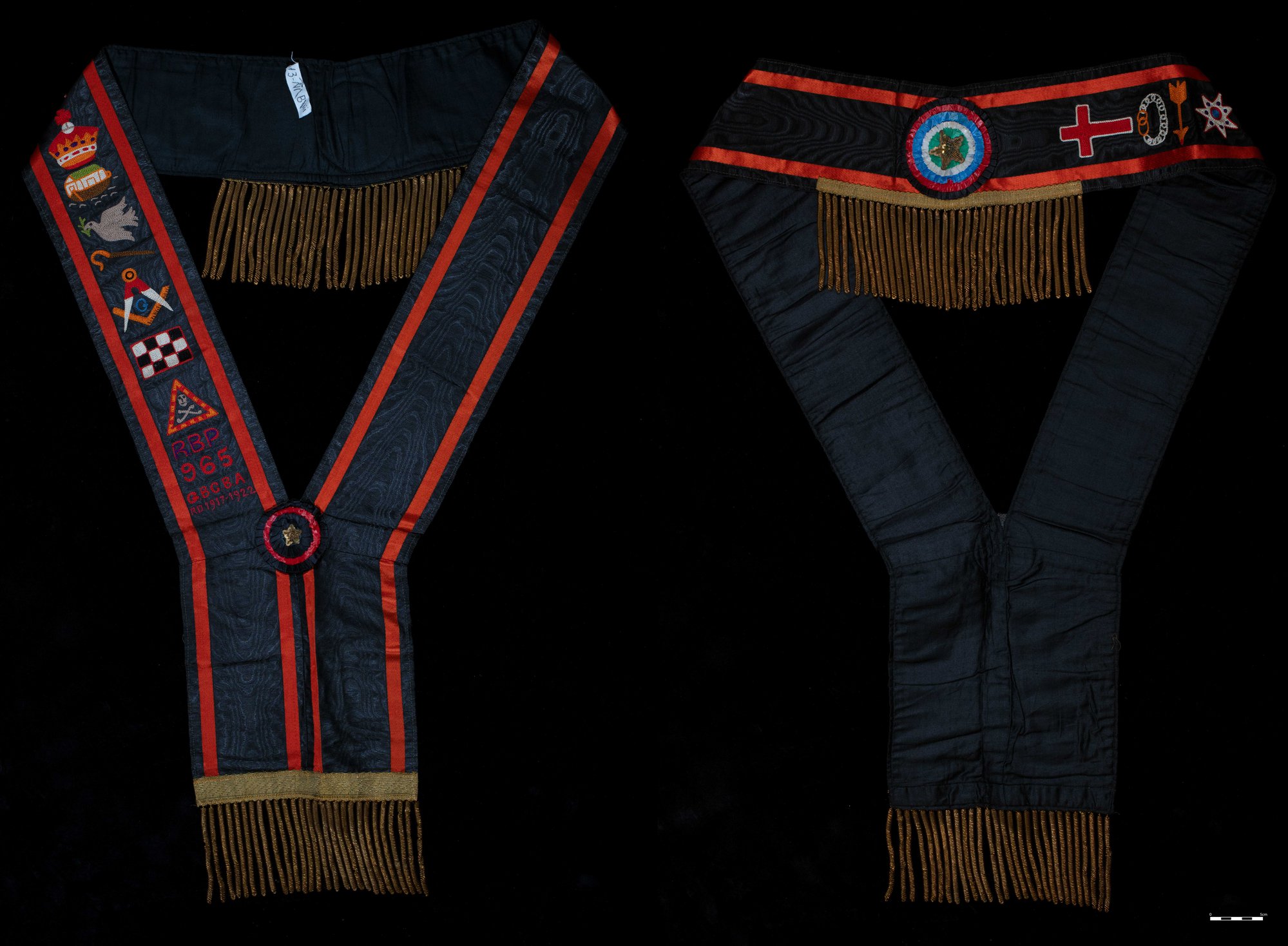 Sash, Royal Black Preceptory 965, 1917-1922 | Living Histories
