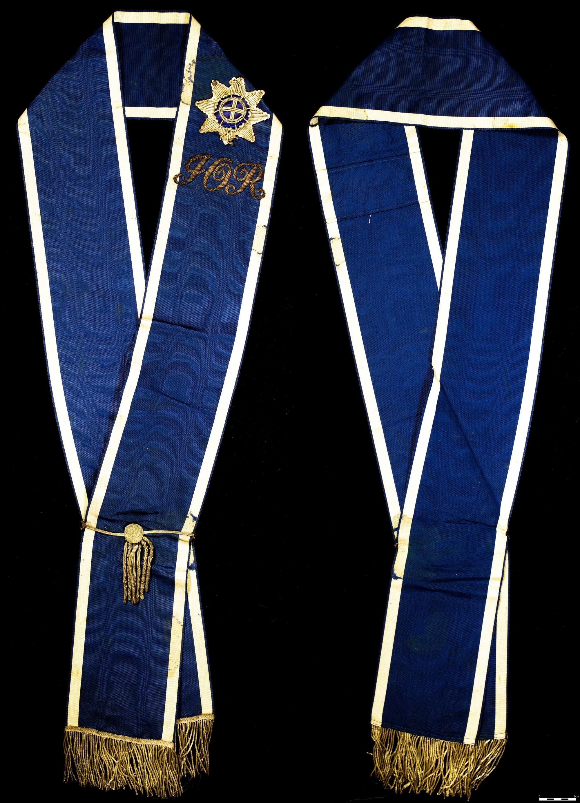 Sash, I.O. Rechabites, 8 pointed star and silver tie | Living Histories