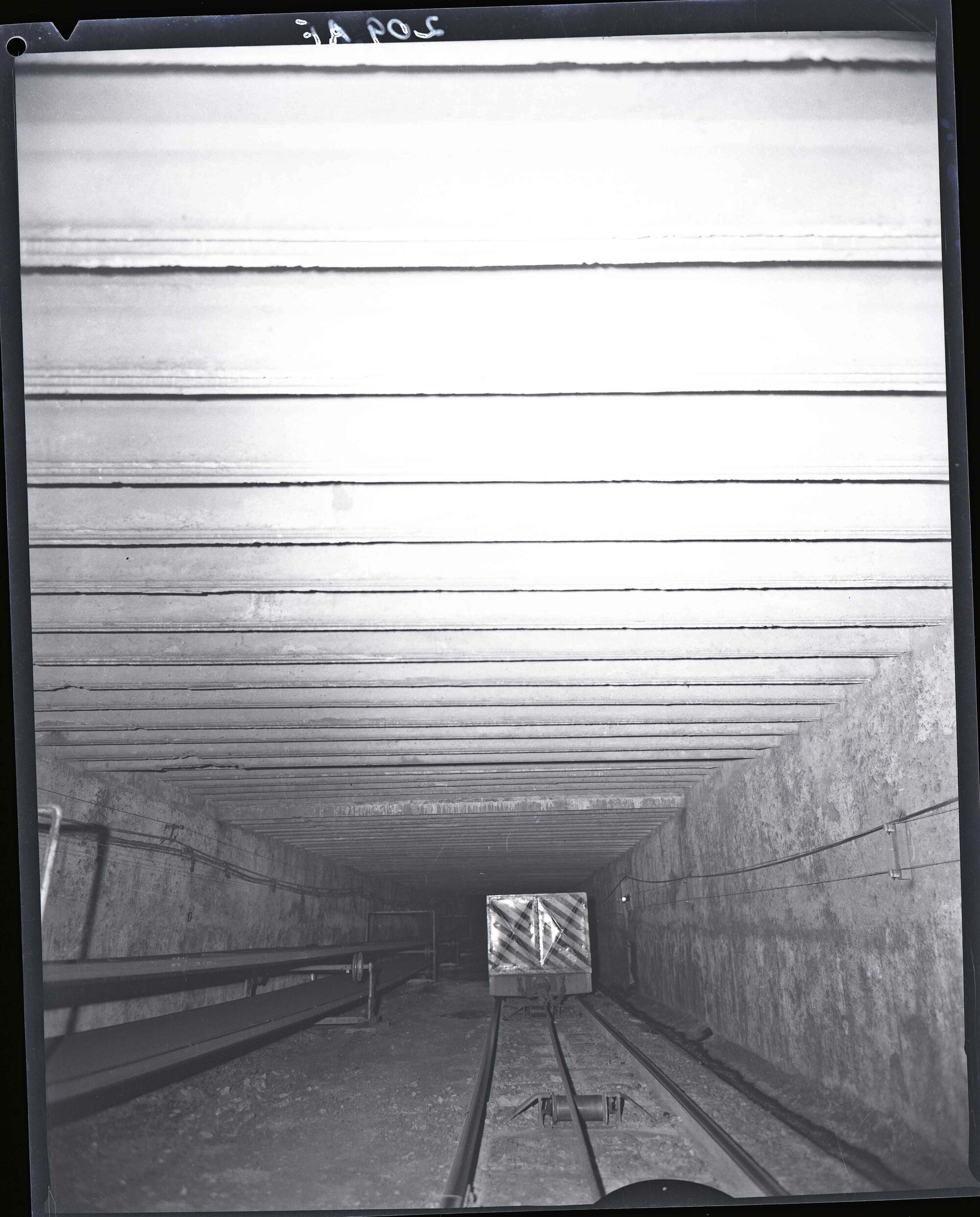 Coalcliff Colliery, end of coal wagon underground, NSW, 1959 | Living ...
