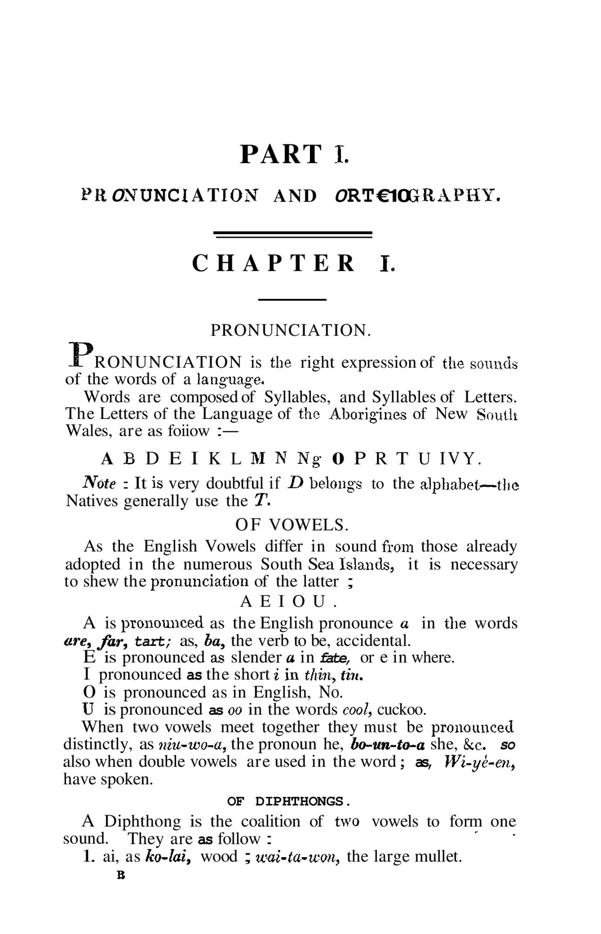 Part 1 Pronunciation and Orthography: An Australian grammar | Living ...