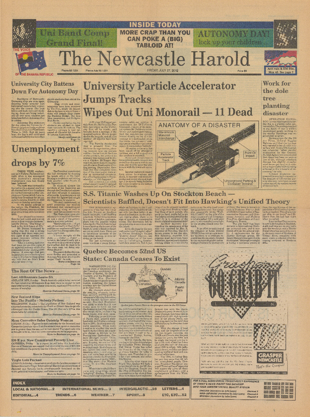 The Newcastle Harold Friday, July 27, 2012 (OPUS 1992) | Living Histories
